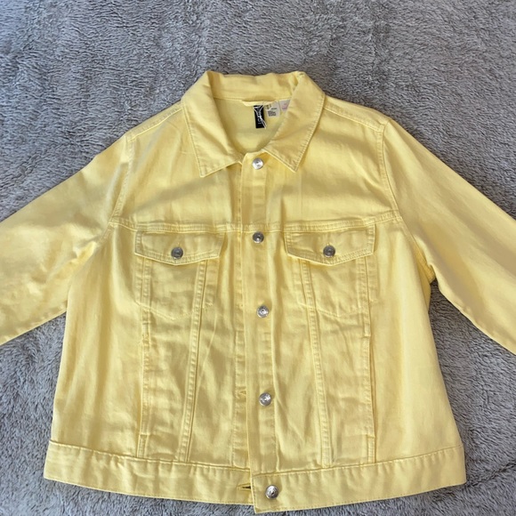 H&M | Jackets & Coats | Yellow Jean Jacket To All The Boys Ive Loved ...